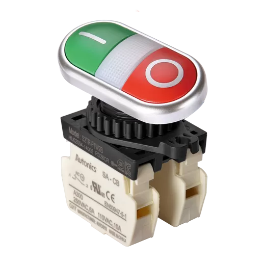 S2TR-P1W2BM - 22/25 mm Double Push Button Switches | Autonics (GLB)