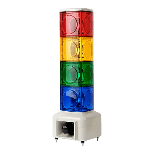 MSGS-420-RYGB - Rotating Beacon Tower with 5 Sounds Incandescent ...